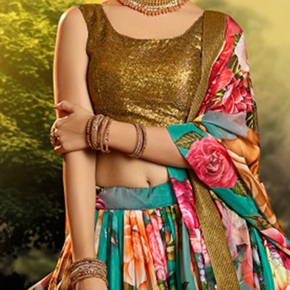 C Bazaar | Saree Blouses | Gold Sequin Saree Blousecholi | Poshmark